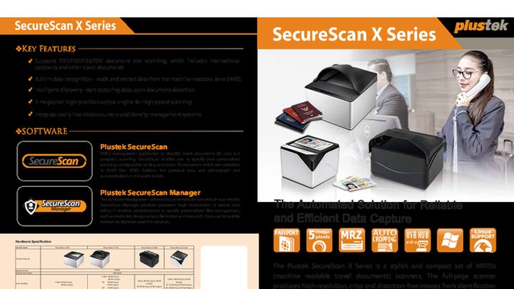 Plustek SecureScan X-Mini Passport and ID Reader | Kiosk Marketplace