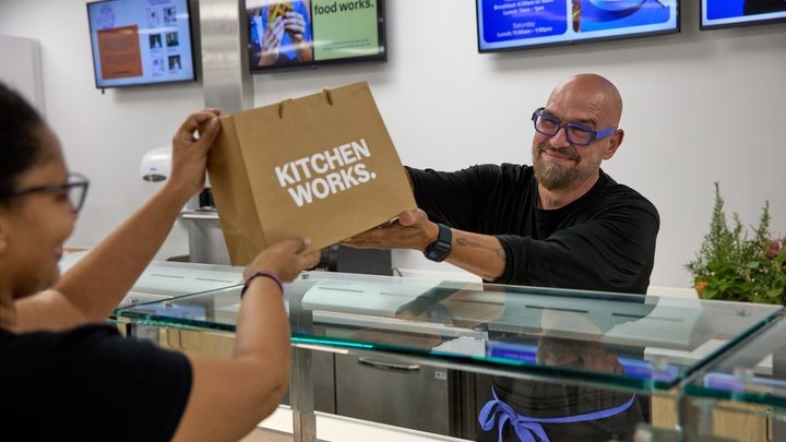Chef Michael Symon serving holiday LTOs at Kitchen Works | Fast Casual