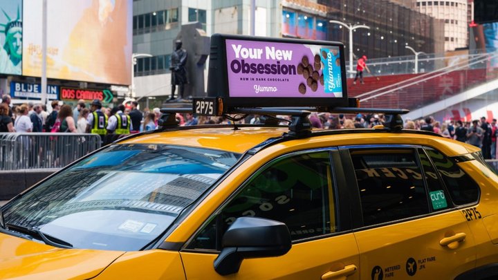 Intersection partners with Lyft in Yellow Cab taxi top digital signage ...