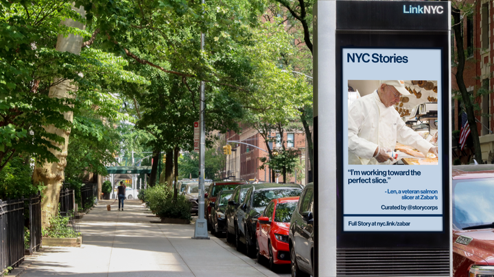 "NYC Stories" campaign by StoryCorps makes summer debut on LinkNYC screens | Digital Signage Today