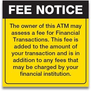 ATM fee disclosure stickers | ATM Marketplace