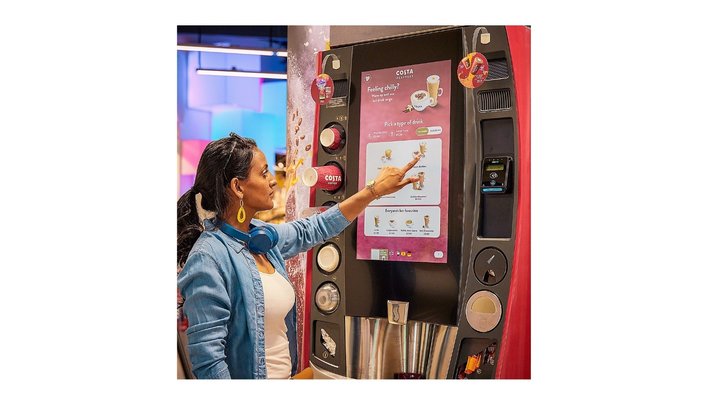 Costa Coffee introduces self-serve machine offering hot and iced drinks ...