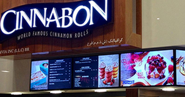 UAE Cinnabon franchisee deploys WAND digital menu boards | QSR Web
