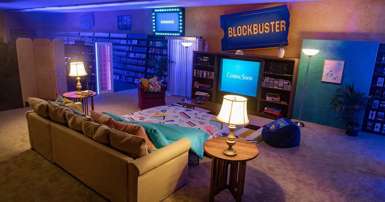 Last Blockbuster store transforms into temporary living experience ...