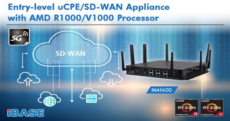 Entry-level uCPE/SD-WAN Appliance with AMD R1000/V1000 Processor ...