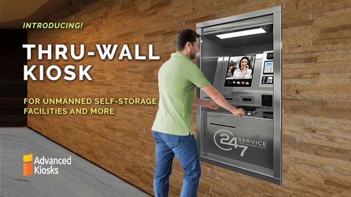 Thru-Wall Kiosk Ideal for Self-Storage Facilities | Kiosk Marketplace