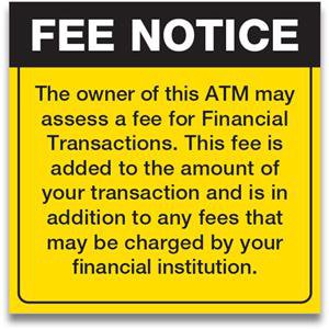 ATM fee disclosure stickers | ATM Marketplace
