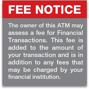ATM fee disclosure stickers | ATM Marketplace