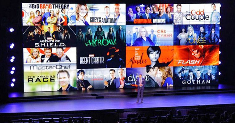 108-screen digital signage video wall unveils fall lineup for CTV ...