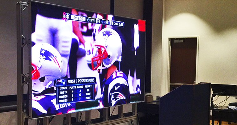 NFL's New England Patriots put digital signage on display for press ...