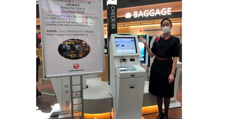 Japan Airlines tests touchless check-in kiosks | Kiosk Marketplace