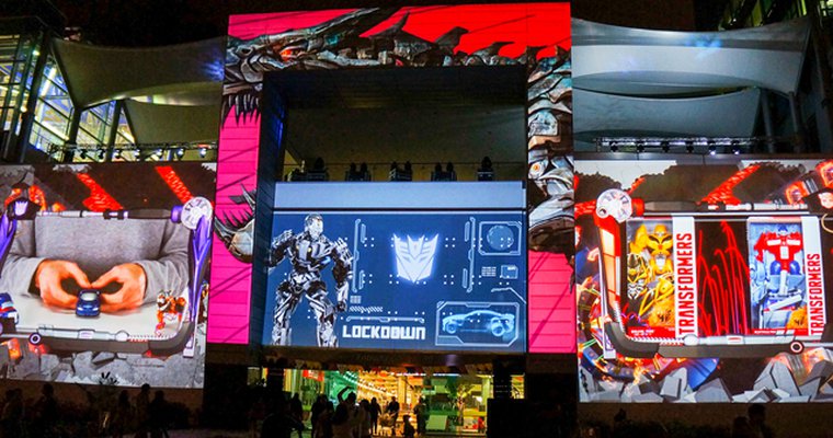 Transformers roll out with projection mapping in Colombia | Digital ...
