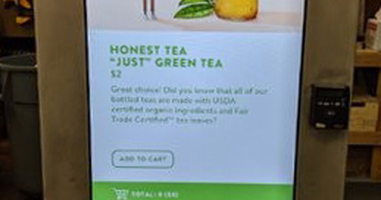 Honest Tea Vending Machines Accept And Encourage Charitable Donations ...