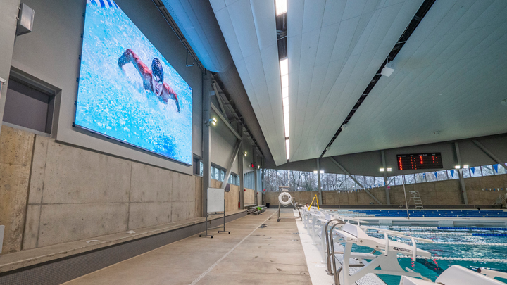 Aquatics center unveils LED video wall | Digital Signage Today