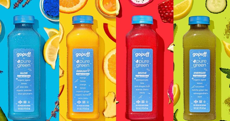 Pure Green, Gopuff launch cold-pressed juices | Fast Casual