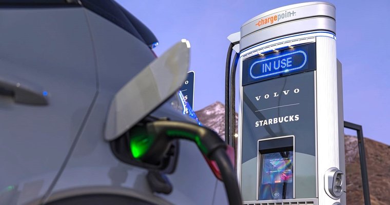 Volvo to deploy EV charging stations at Starbucks stores | Kiosk ...