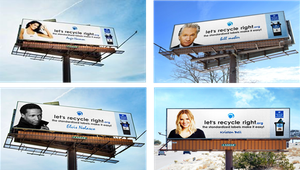 Celebrities take to digital billboards to promote new recycling system ...