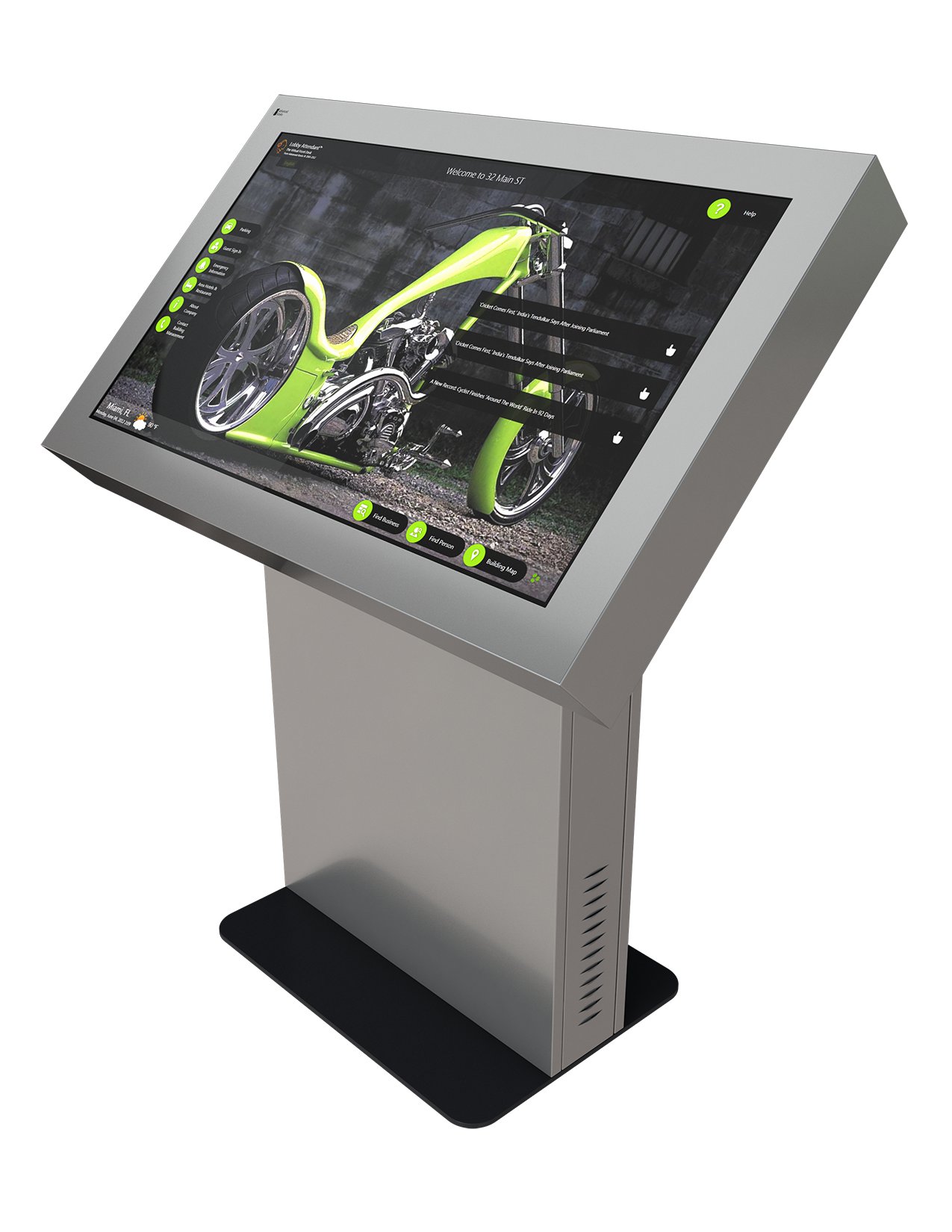 Printer Kiosk With Display Stand