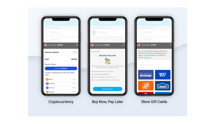 PayRange app now allows store gift cards, cryptocurrency, BNPL payments ...