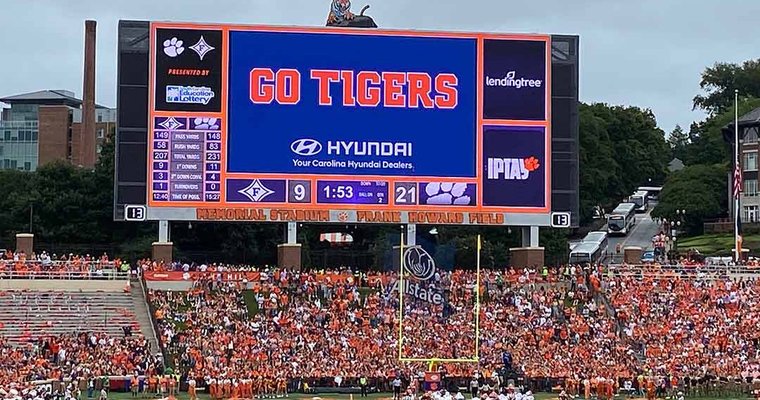 Clemson unveils a top-10 football display for season's first game ...