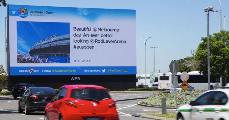 Digital signage taking Twitter and the Australian Open to the streets ...
