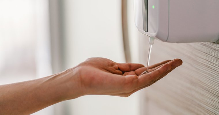 Digital signage embraces hand sanitizer, mask detection tech | Digital ...