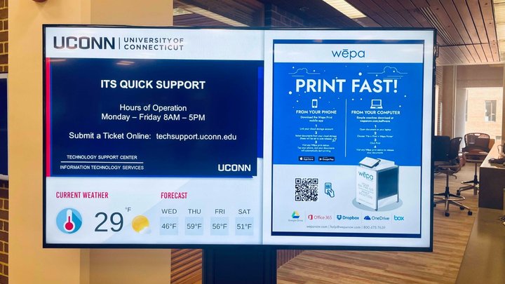 UConn upgrades communication system through Carousel Digital Signage ...