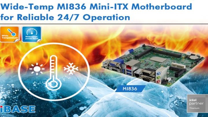 Wide-Temp MI836 Mini-ITX Motherboard for Reliable 24/7 Operation ...