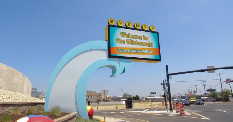 The Wildwoods installs LED sign from Watchfire Signs | Digital Signage ...