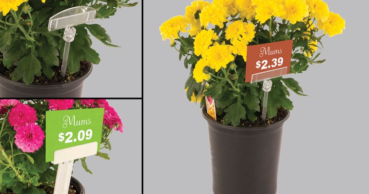 Add Signs to Floral and Plant Displays with New Pin Stick Sign Holder ...